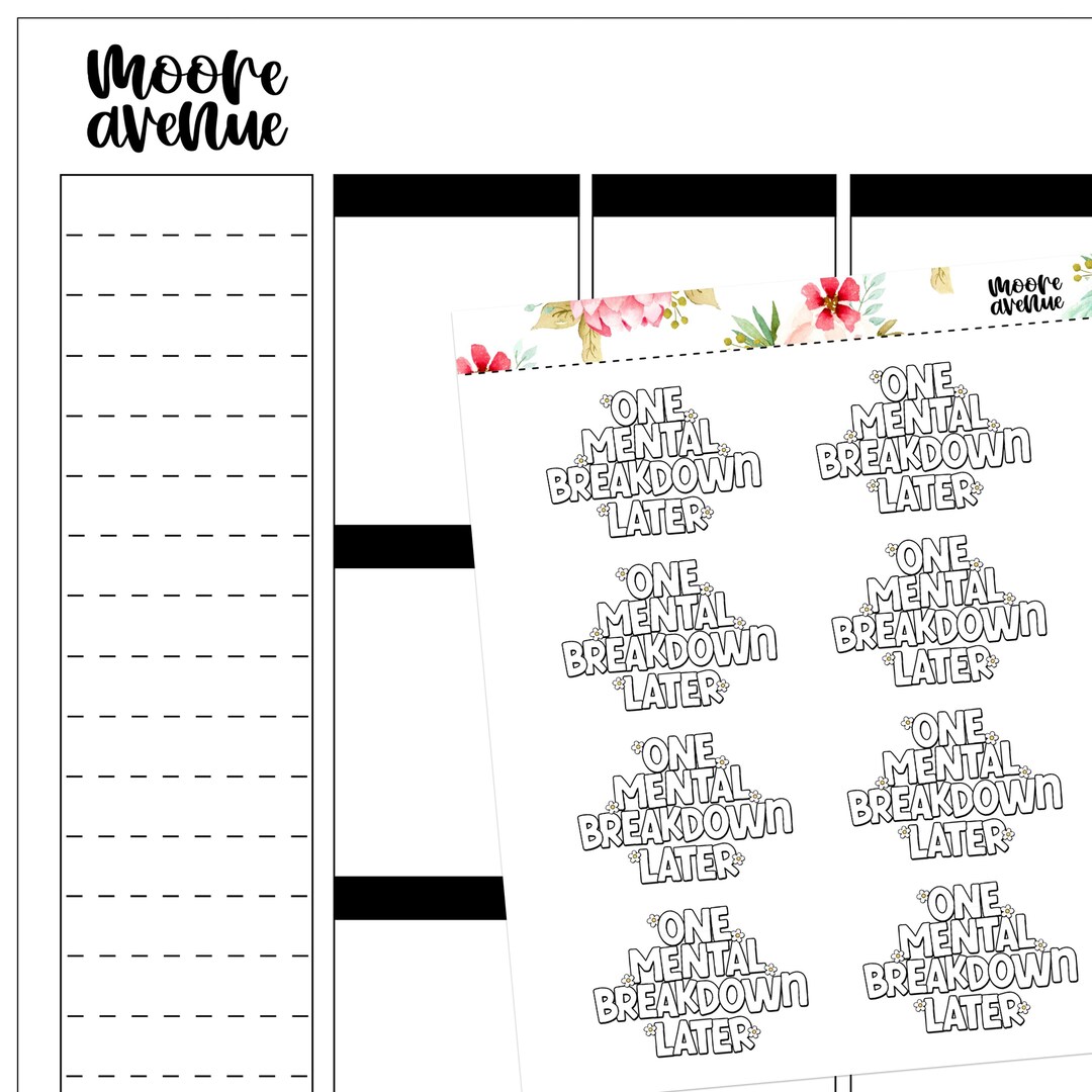 Planner Stickers - Sassy Planner Stickers - Quotes Stickers - Mental ...
