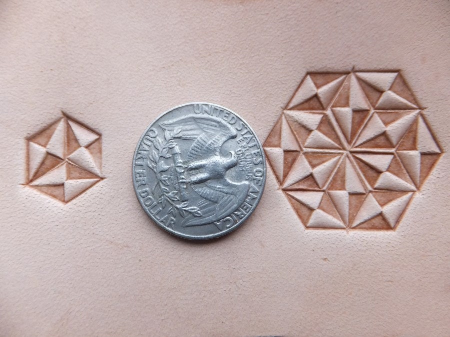 012-06 Letter Diamond Pattern Leather Stamp Saddlery Tool Punch Brass ...