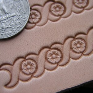 013-01 Border With Rose Leather Stamp Saddlery Tool Punch Brass Home ...