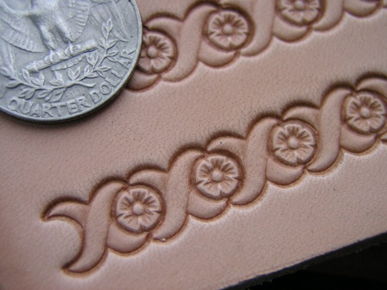 013-01 Border With Rose Leather Stamp Saddlery Tool Punch - Etsy