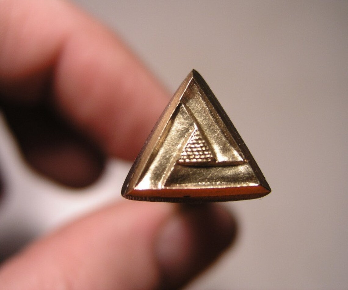 013-09 Triangle BORDER Leather Stamp Saddlery Tool Punch Brass Home ...