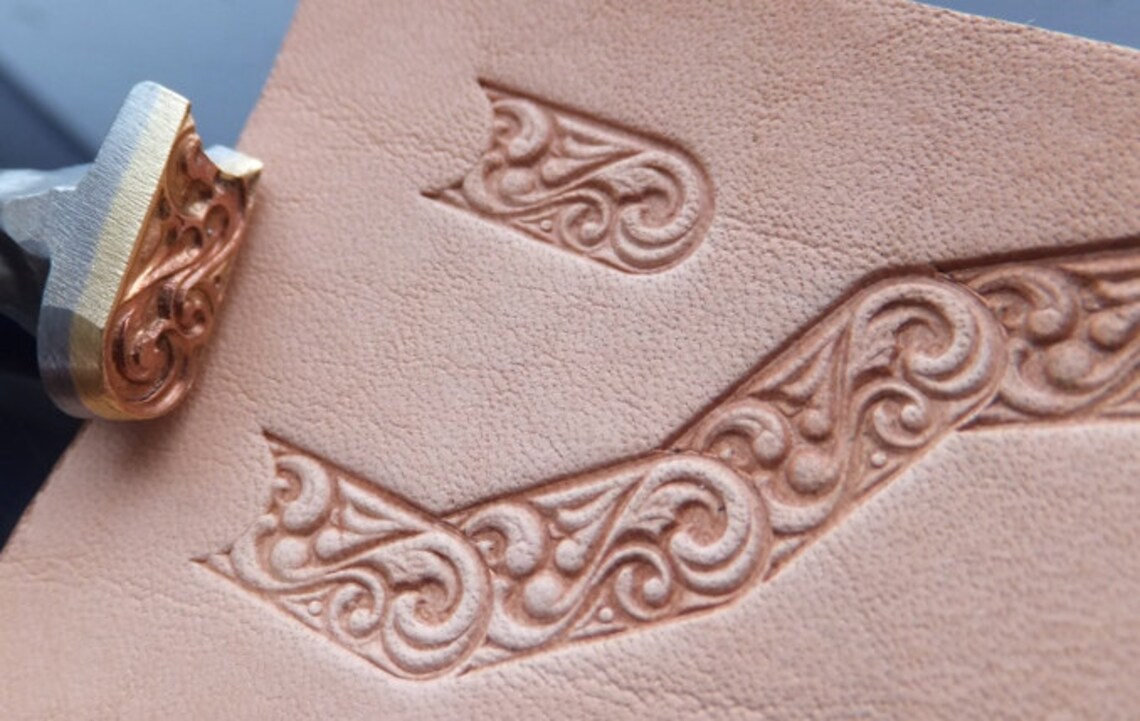 012-10 Continuous Ornamental Leather Stamp Saddlery Homemade | Etsy