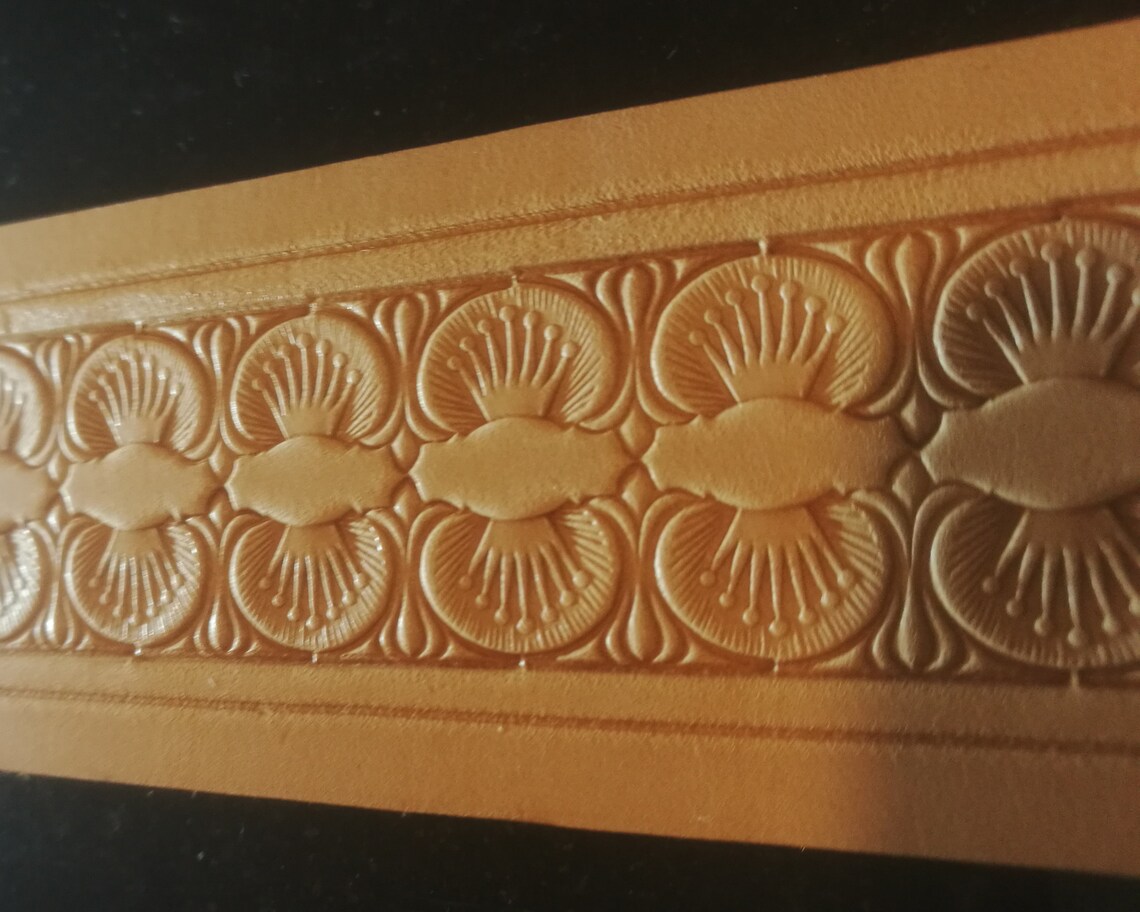 017-16 Floral Meander and Lined Border SET 2 Pcs Leather Stamps ...