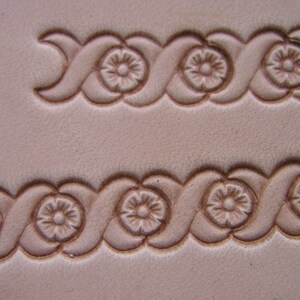 013-01 Border With Rose Leather Stamp Saddlery Tool Punch Brass Home ...