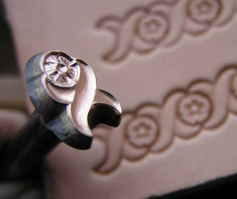 013-01 Border With Rose Leather Stamp Saddlery Tool Punch - Etsy