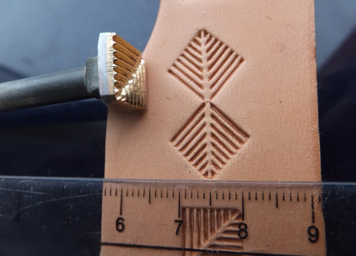 012-05 FISH BONE Pattern Leather Stamp Homemade Custom - Etsy
