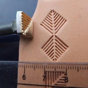 012-05 FISH BONE Pattern Leather Stamp Homemade Custom Saddlery Tool - Etsy