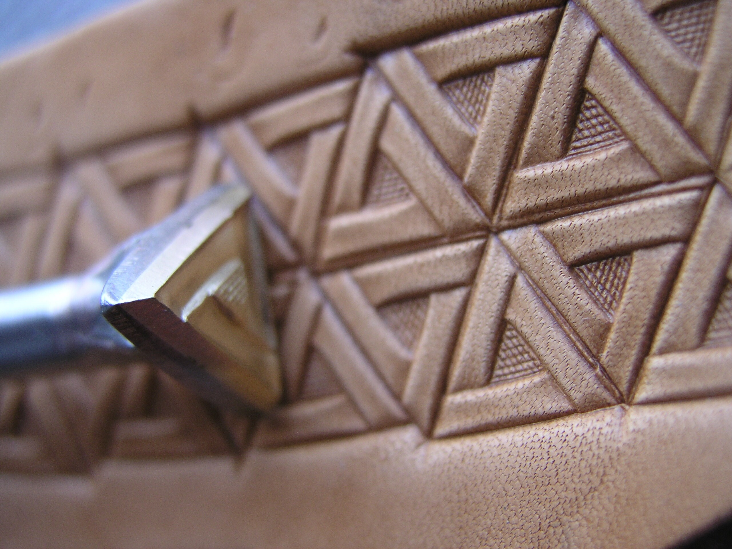 013-09 Triangle BORDER Leather Stamp Saddlery Tool Punch Brass - Etsy