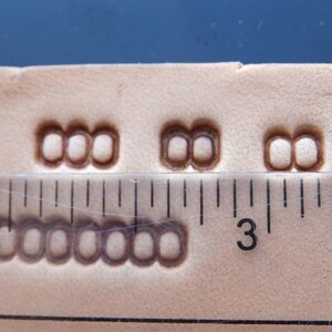 017-17 Beads SET 4 and 2 Pcs Chain BORDERS Leather Stamps 4x10 Mm 2/16 ...