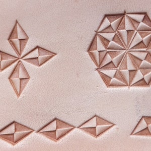 012-06 Letter Diamond Pattern Leather Stamp Saddlery Tool Punch Brass ...