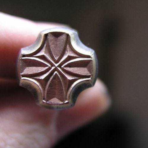 014-02 Latin CROSS Leather Stamp Saddlery Homemade Tool Punch | Etsy