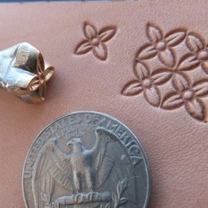 012-07 MINI Square Flower Leather Stamp Homemade Custom Saddlery Tool ...