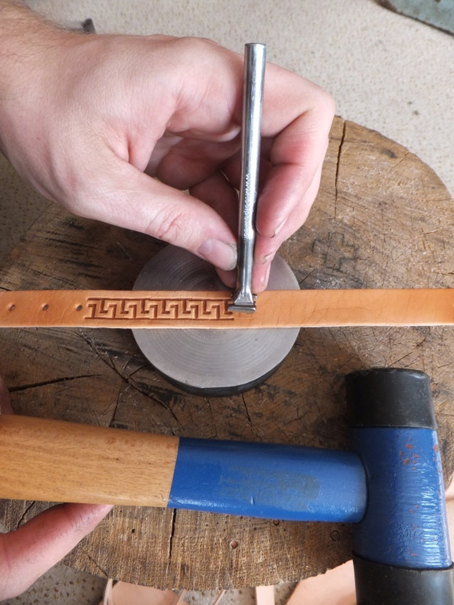 013-14 STRAIGHT MEANDER Leather Stamp Homemade Custom Saddlery Tool - Etsy