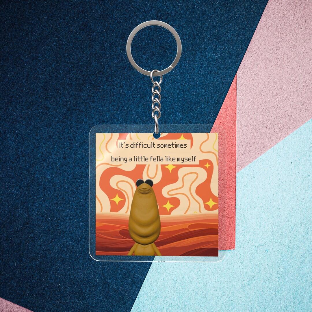 Marcus the Worm Keychain Acrylic | Square Keychain - Etsy