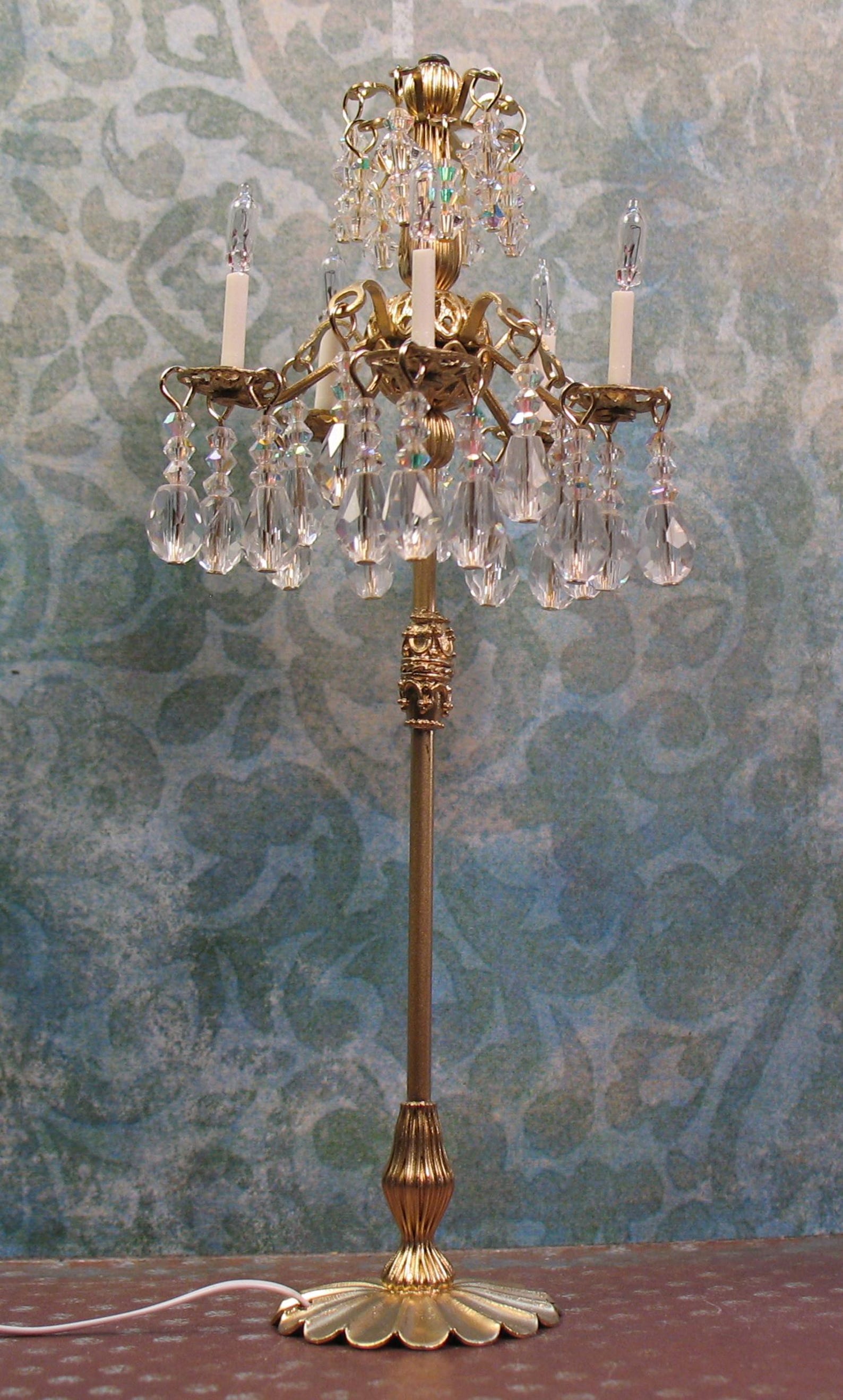 1/12th Scale Dollhouse Jacqueline Chandelier Floor Lamp - Etsy