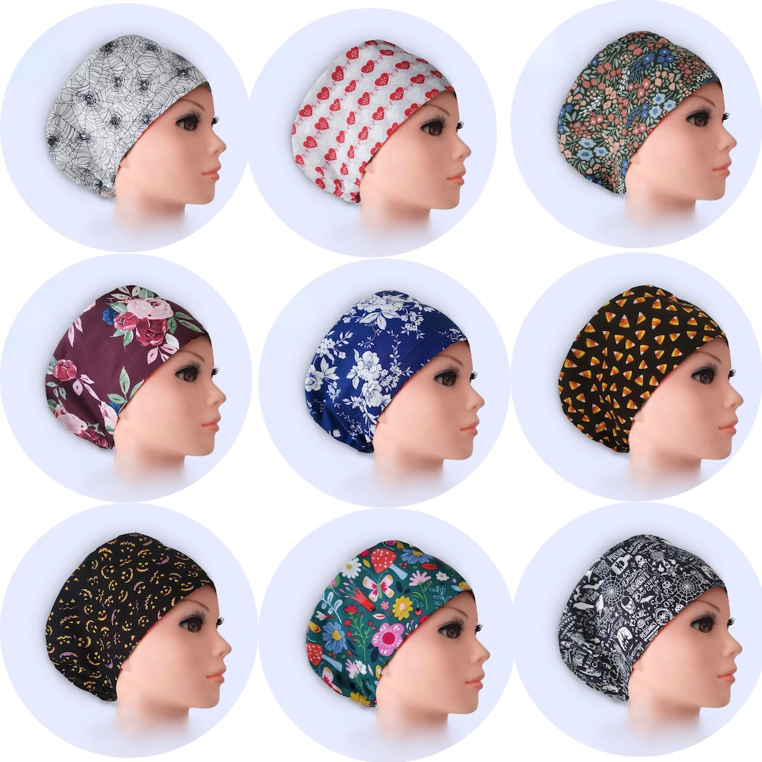 Scrub Caps Euro Style - Adjustable by Toggle - Satin Lining Option - Etsy