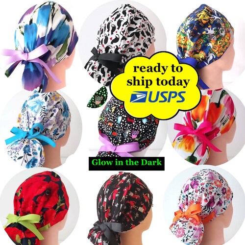 Anatomy Scrub Cap for Women Uterus Surgical Caps Ponytail - Etsy