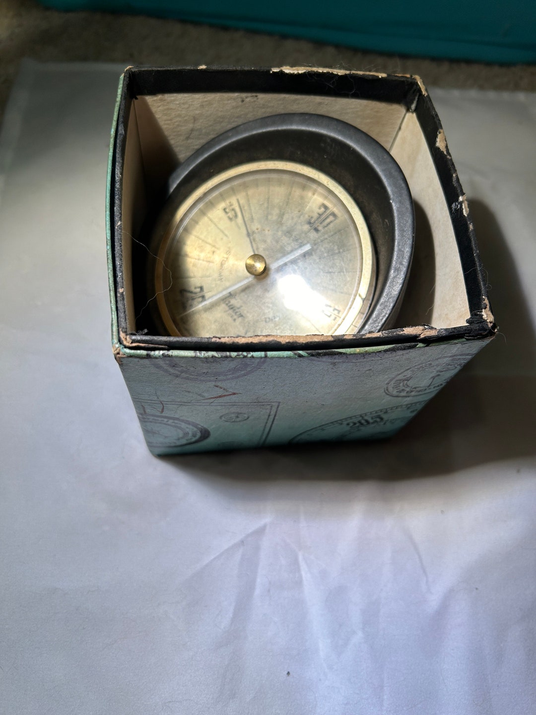 Antique Barometer, Vintage Barometer, Black and Gold Barometer, Wooden ...