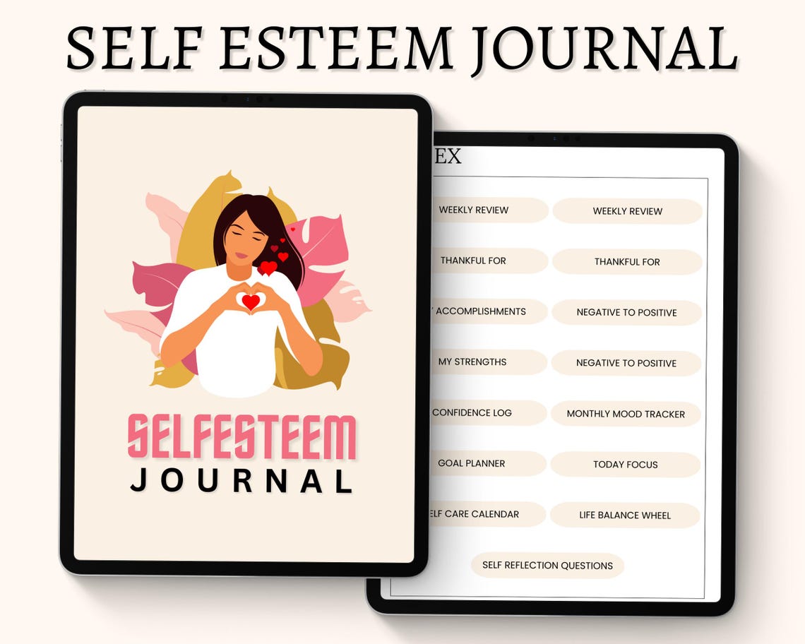 Self-esteem Journal Boost Confidence & Self-love |guided Prompts for ...