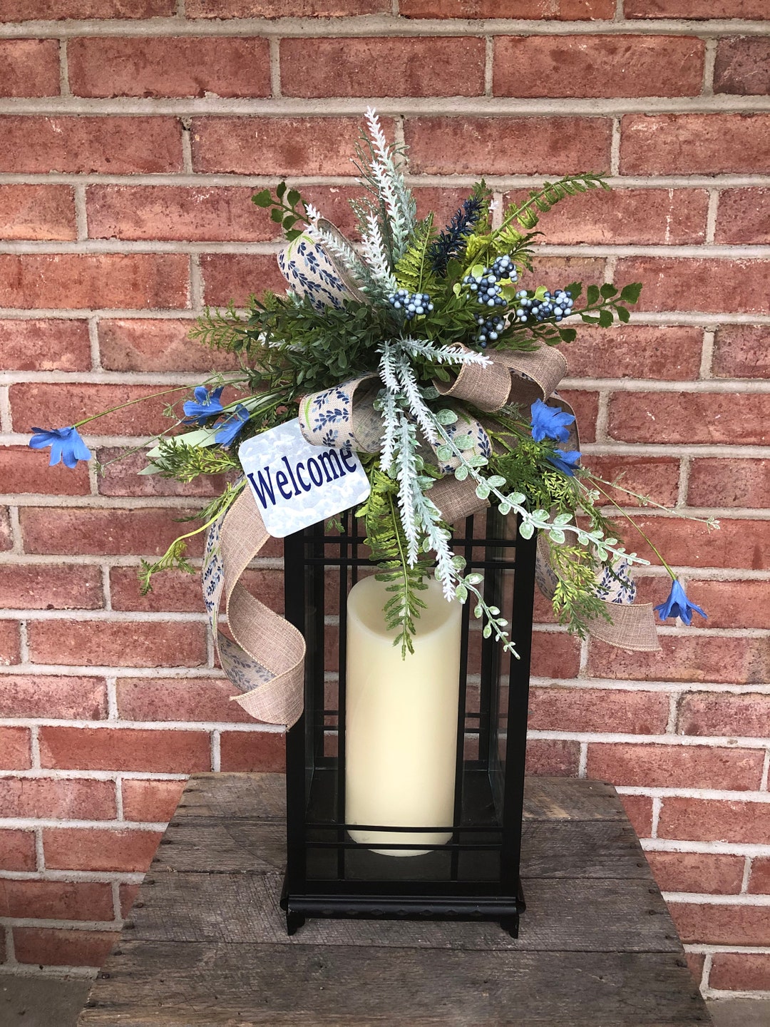 Spring Lantern Swag, Lantern Topper, Lantern Swag - Etsy