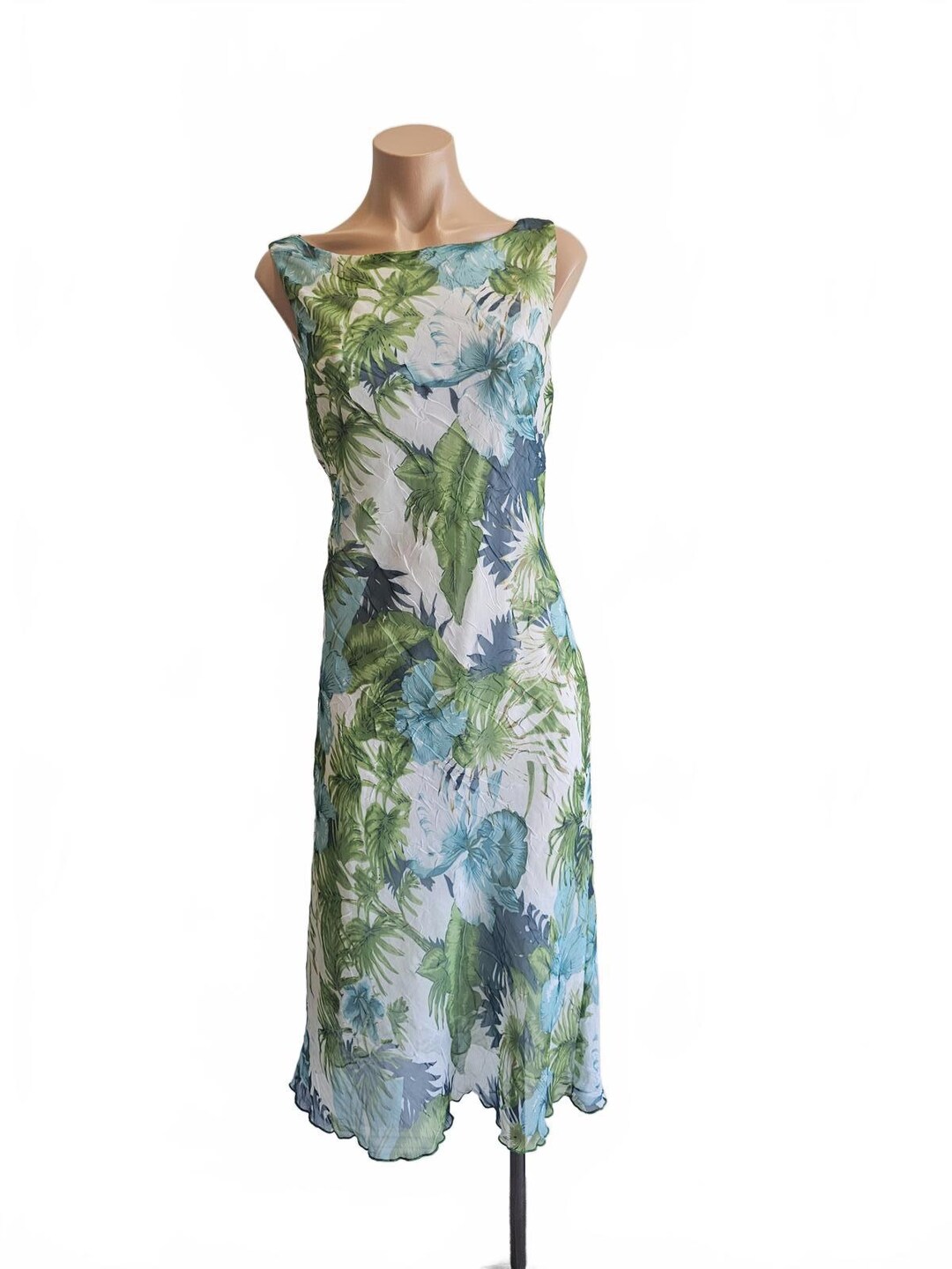 Vintage Filo Tropical Floral Dress – Effortlessly Elegant Resort Style ...