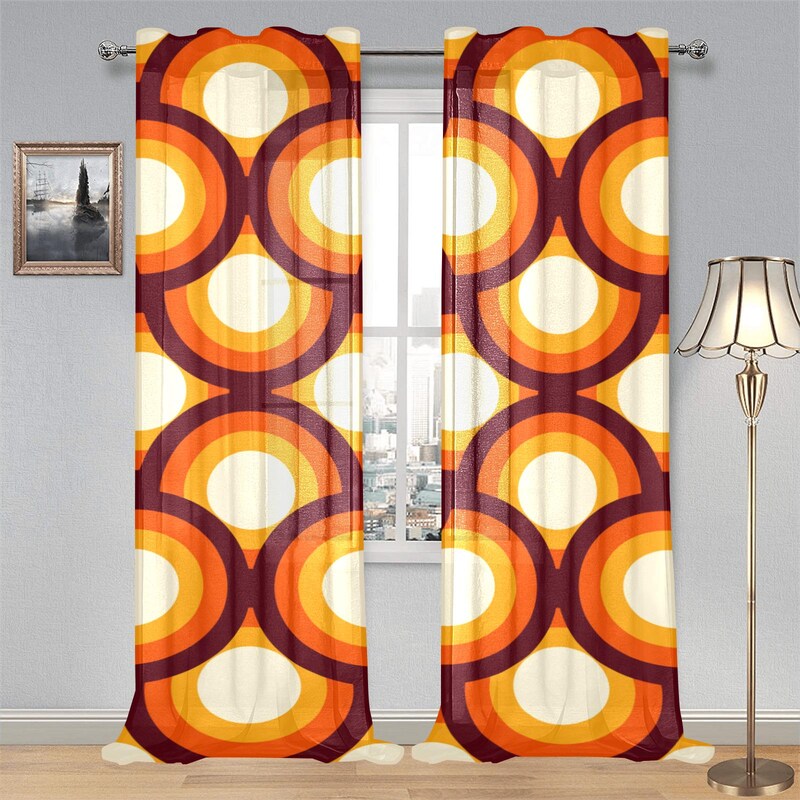 Retro Curtains - Etsy