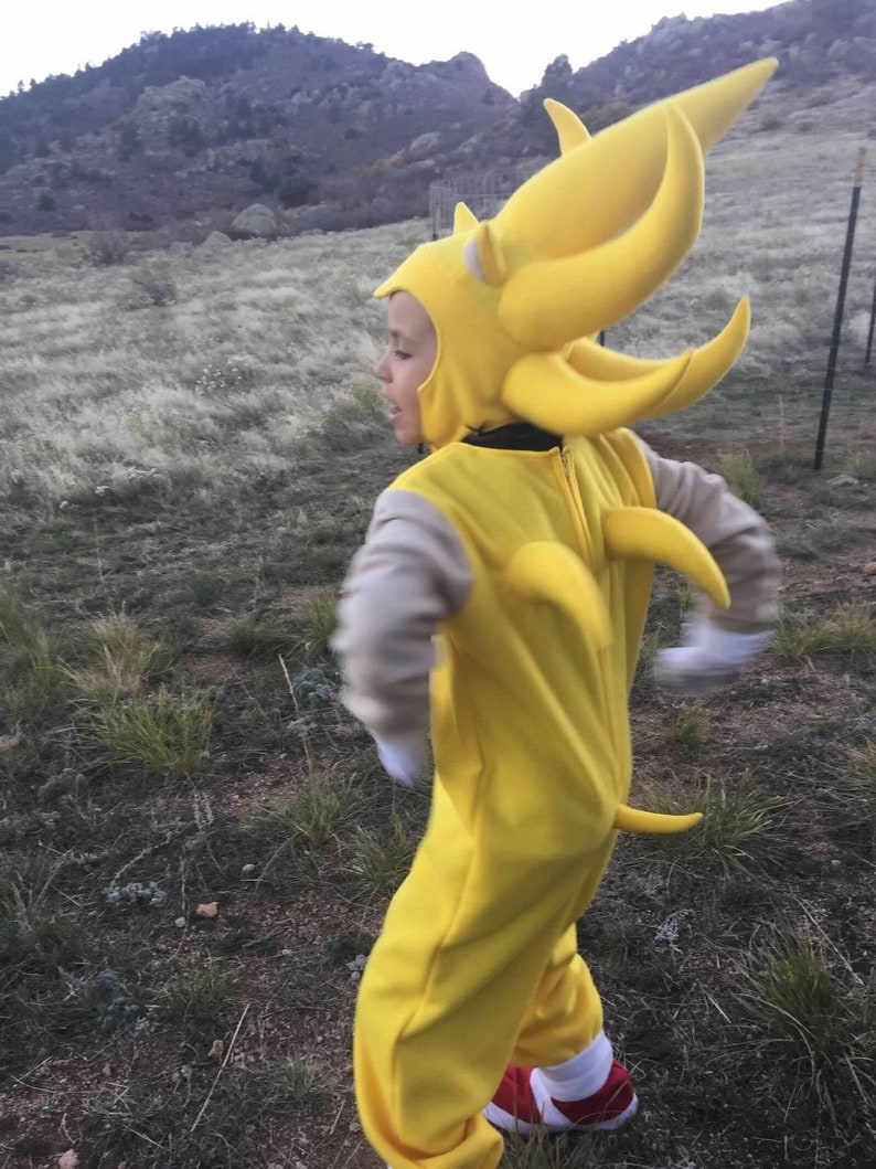 Super Sonic The Hedgehog inspired boys costume sizes4-5 6-8 | Etsy