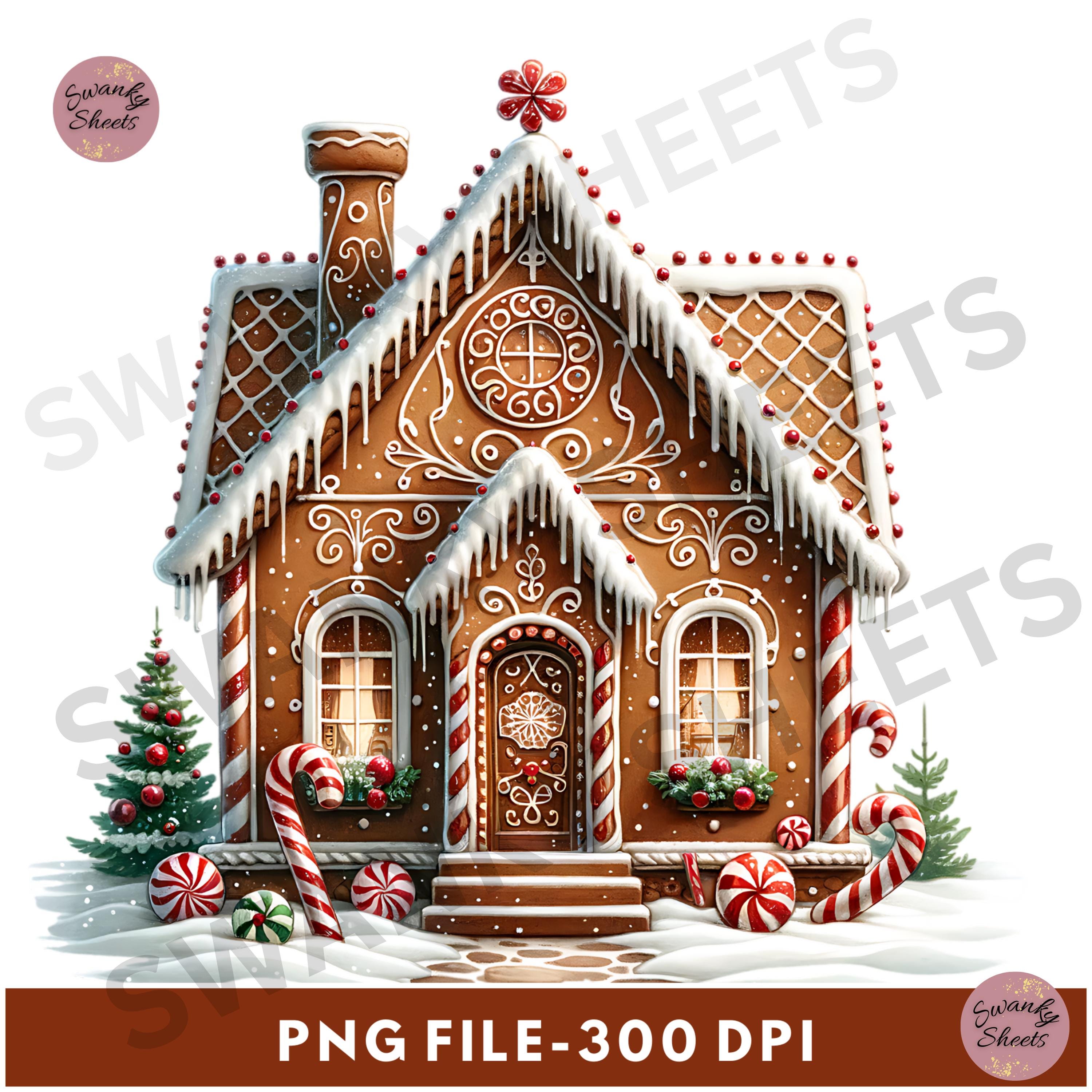 10 Gingerbread House Clipart, Christmas Clipart, Holiday Clipart ...