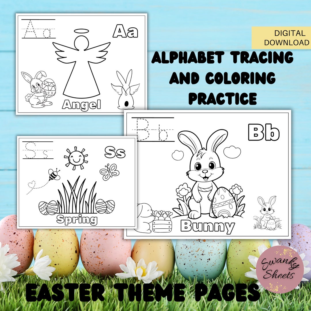 Alphabet Tracing and Coloring Pages, Preschool Printable, Preschool ...