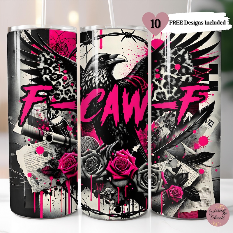 F Caw F Tumbler Wrap - Etsy