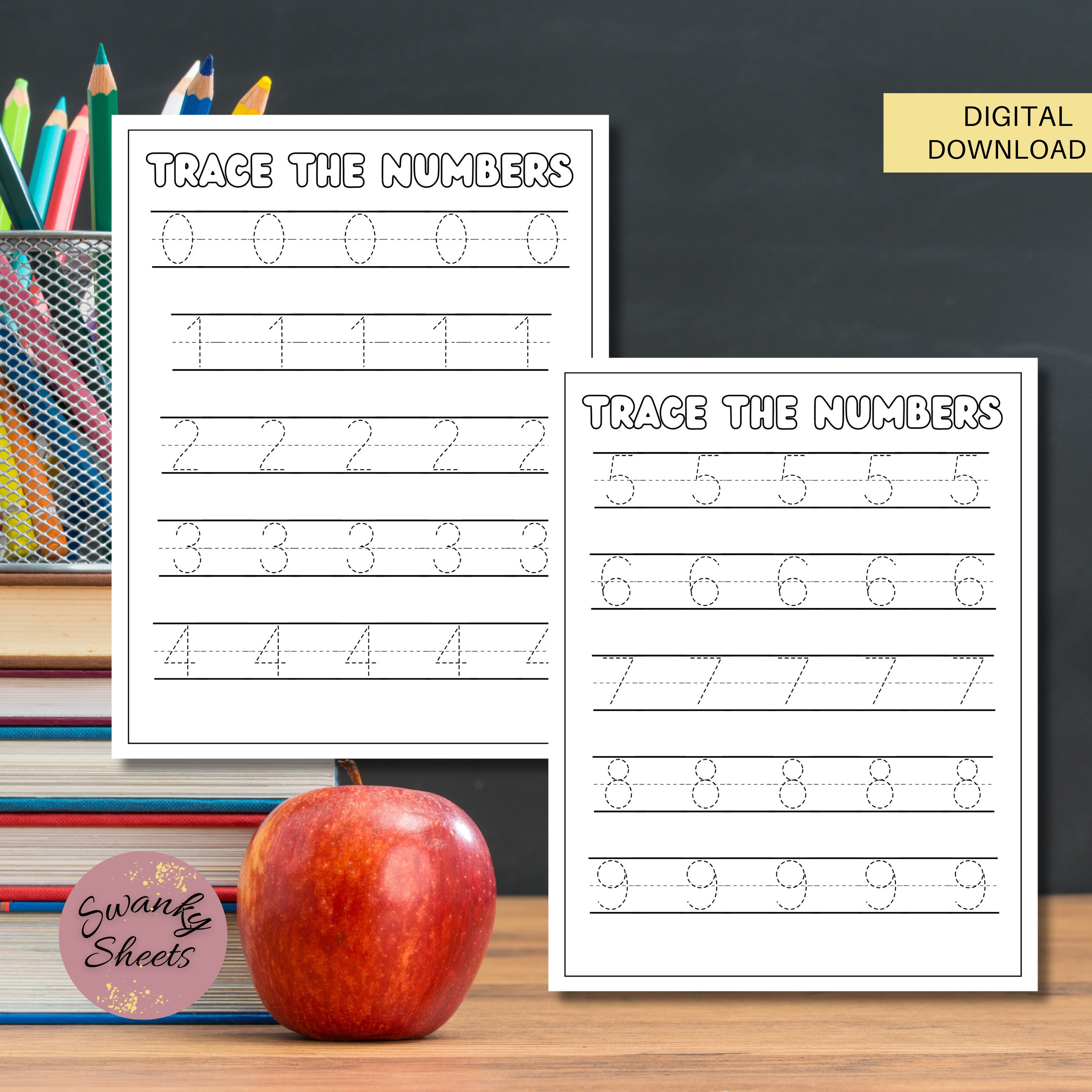 ABC Tracing Worksheet, Alphabet & Number Tracing, Tracing Printable ...