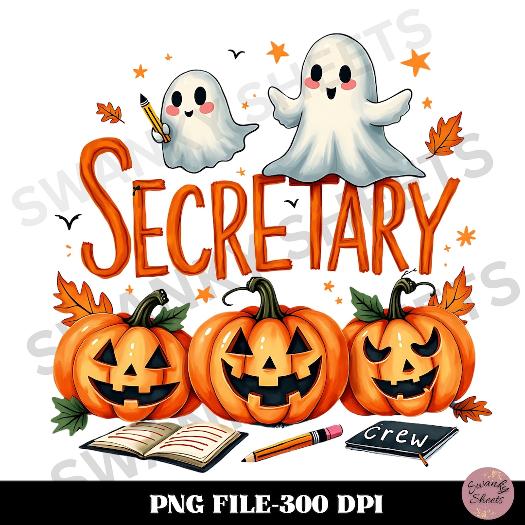 Secretary Crew PNG, Spooky Secretary, Halloween Secretary Design ...
