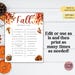 EDITABLE Fall Bucket List, Autumn Activities Checklist, Fall to Do List ...