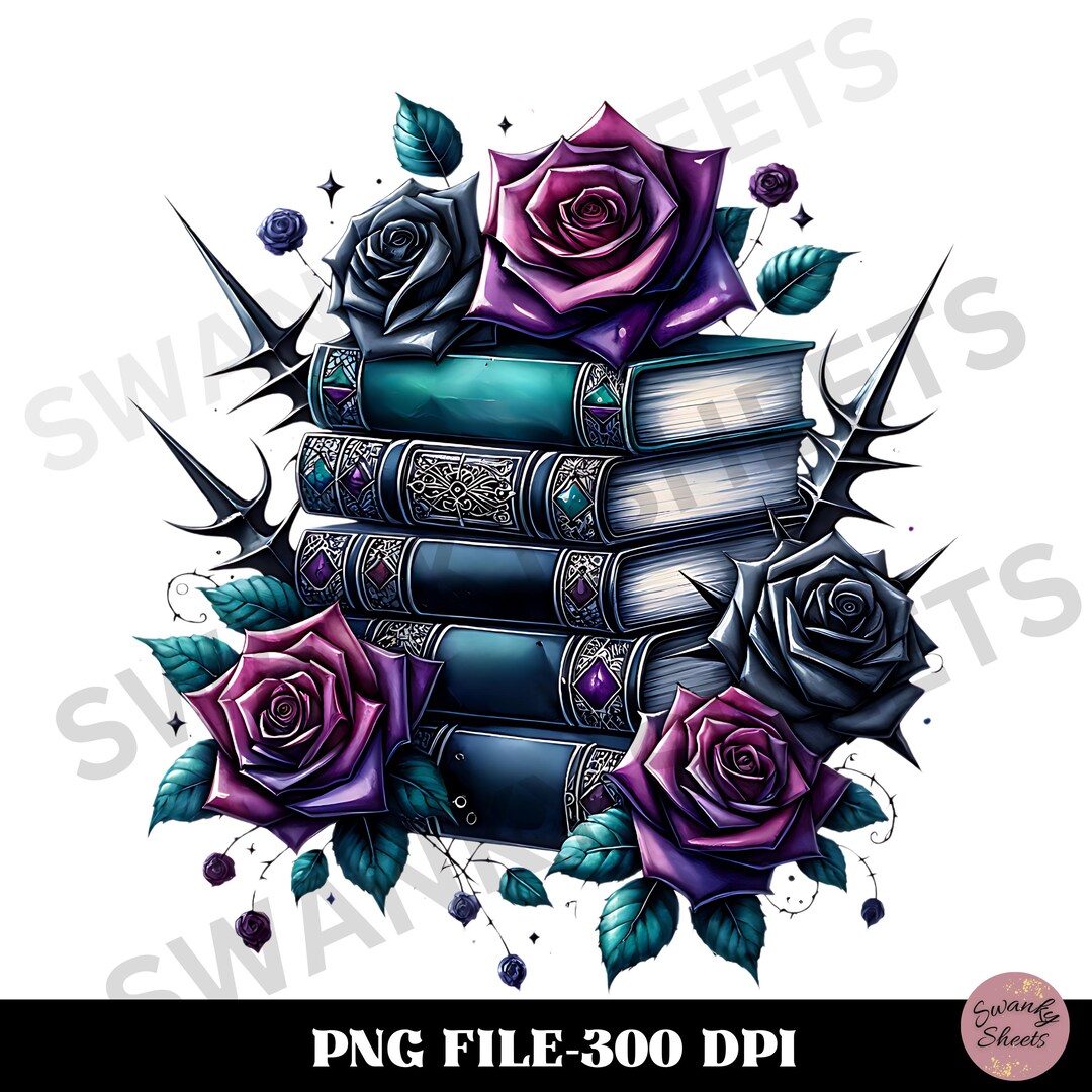 Gothic Romance Book Stack PNG, Spicy Books Shirt, Booktok Reader ...