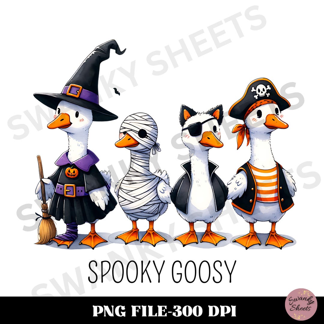 Spooky Goose PNG, Funny Halloween Goose Png, Goose in Halloween ...