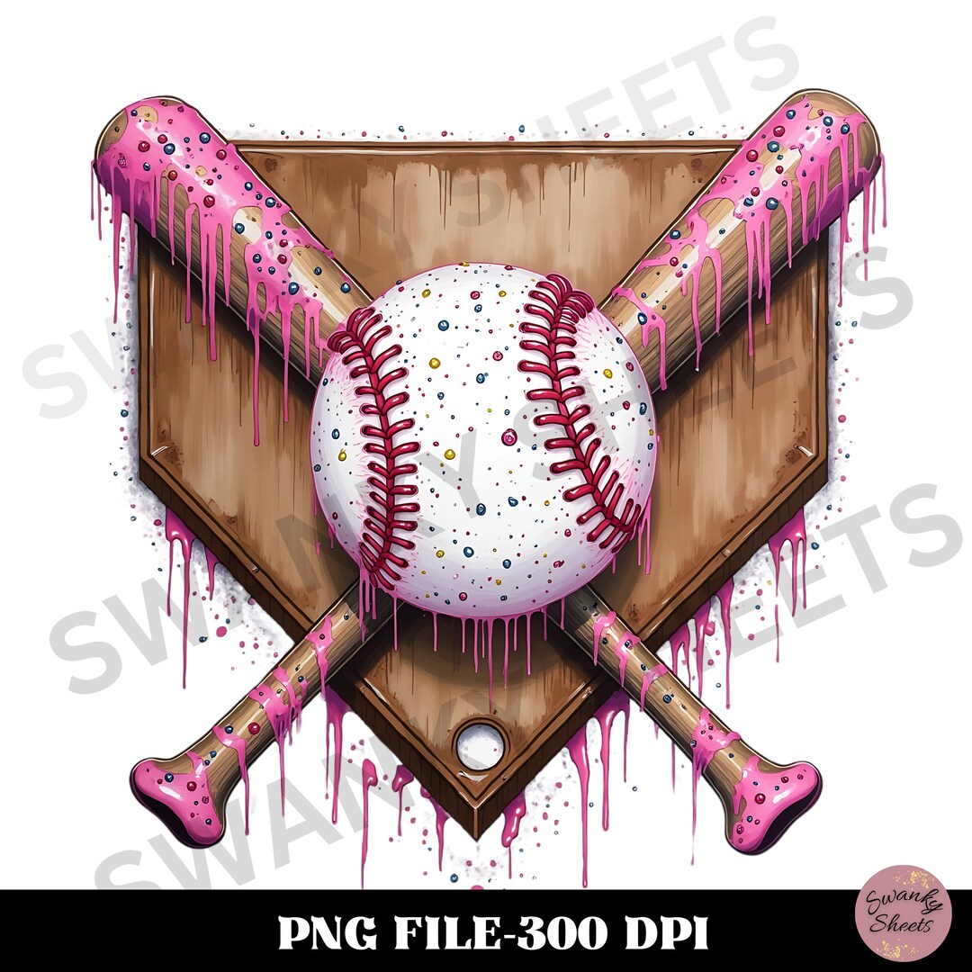 Baseball Home Plate Ice Cream Drip PNG, Baseball Sport Team Digital ...