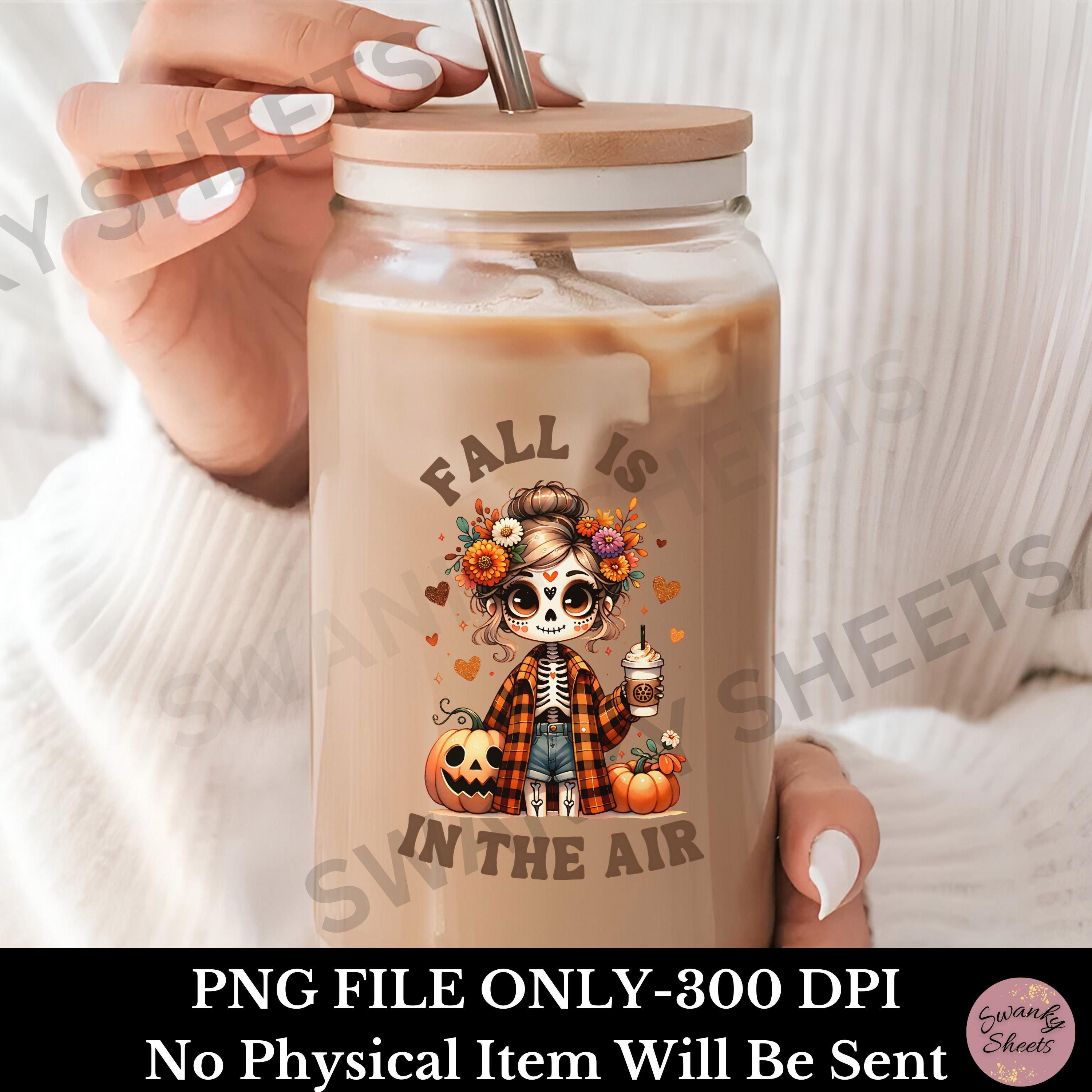 Whimsical Fall Skeleton Girl PNG, Cozy Autumn Clipart, Fall Vibes ...