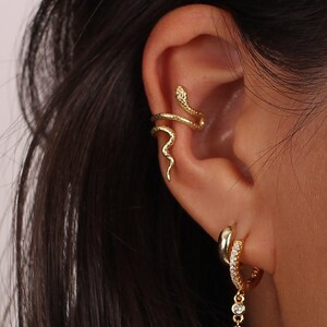 Serpent Ear Cuff Huggie Ear Cuff Snake Ear Cuff Snake Conch - Etsy
