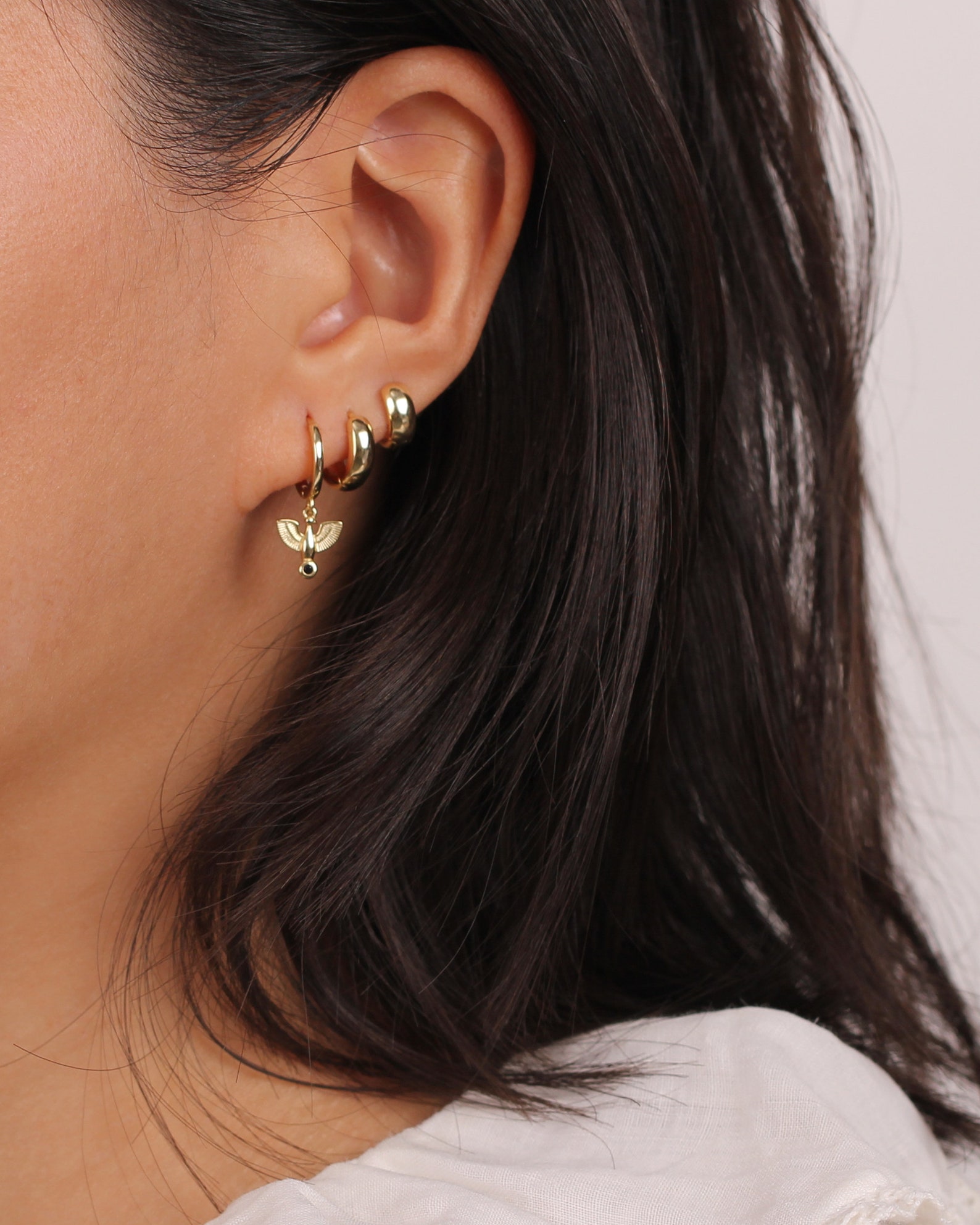 Chunky Huggies Gold Huggie Earrings Stacking Hoops Small | Etsy