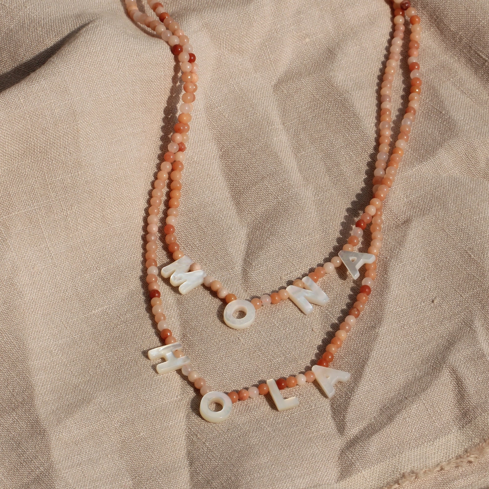 Pearl Name Necklace Beaded Name Choker Name Choker Necklace | Etsy