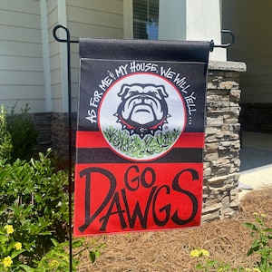 Georgia Bulldog Garden Flag,georgia Football Flag,dawgs Flag,uga,double ...