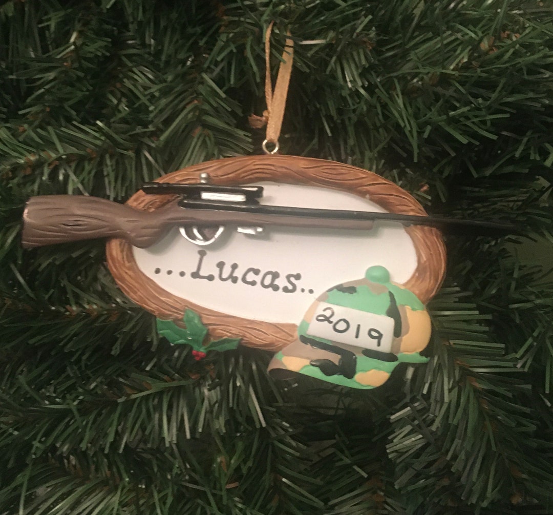 Personalized Hunter Christmas Ornament,hunting Ornament,gun Ornament ...