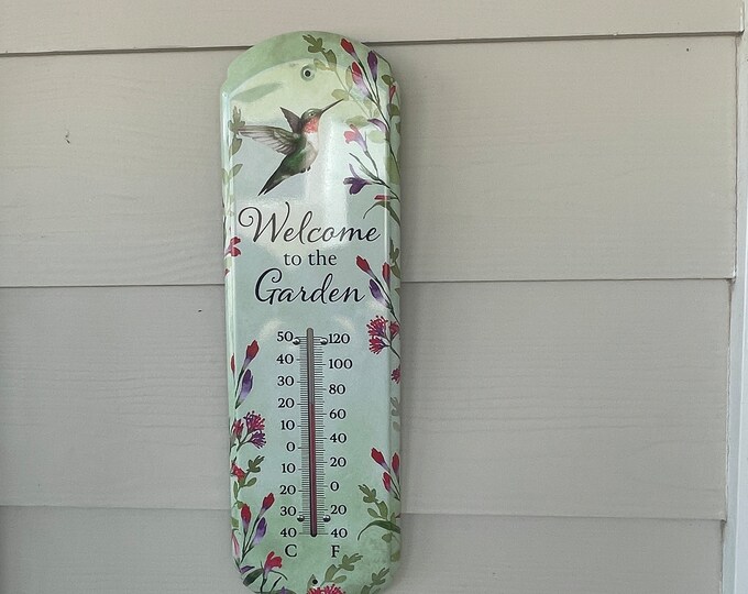 Outdoor Thermometer, Measurement is in Fahrenheit, Rustic Hickory ...