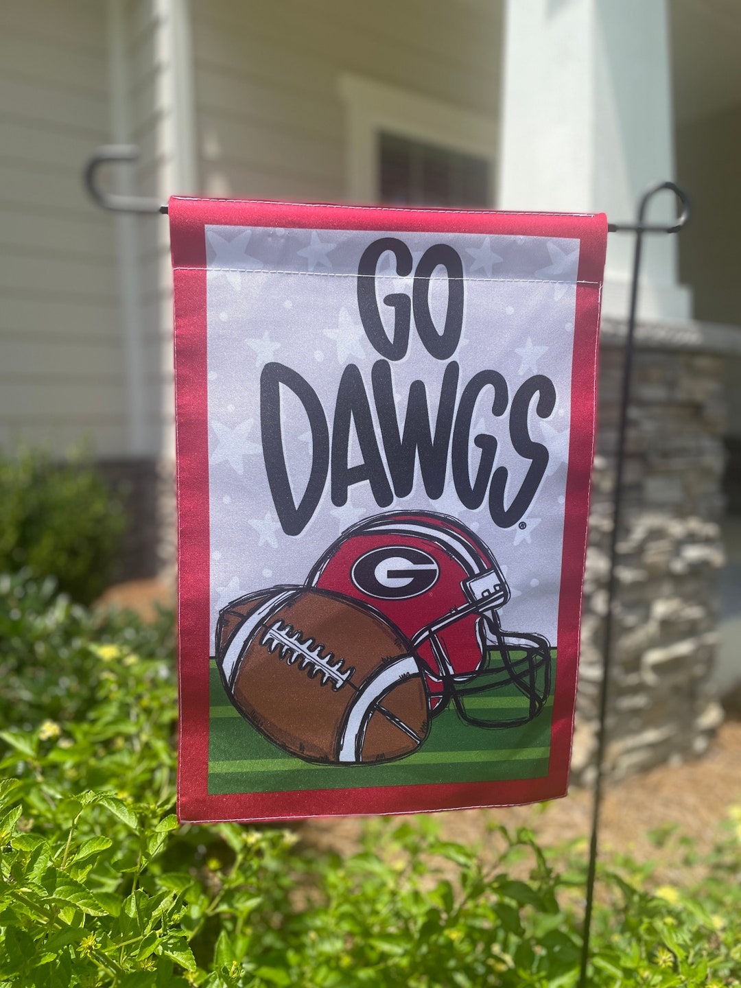 Georgia Bulldog Garden Flag,georgia Football Flag,dawgs Flag,uga,double ...