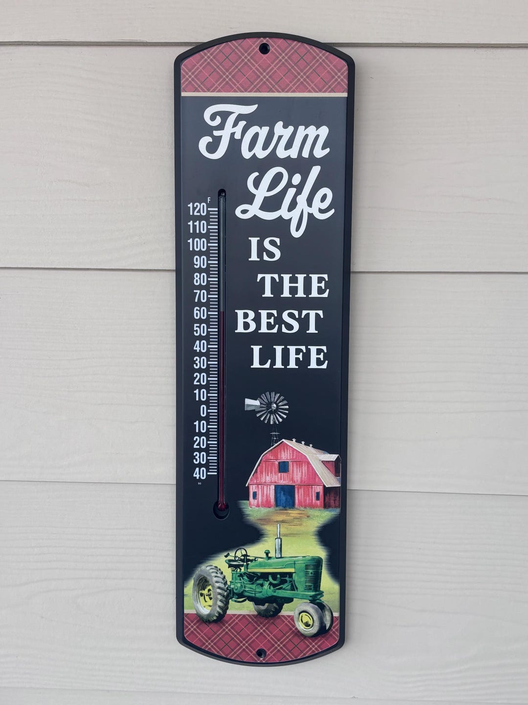 Farm Life is the Best Life Outdoor Weather Thermometer,porch Decor ...