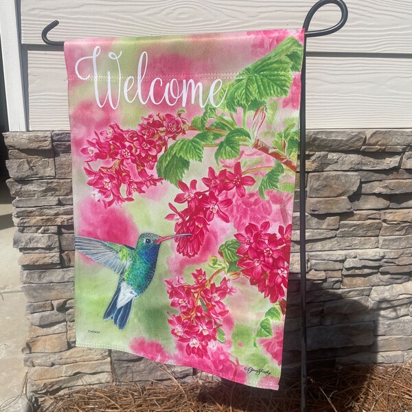 Hummingbird Garden Flags - Etsy