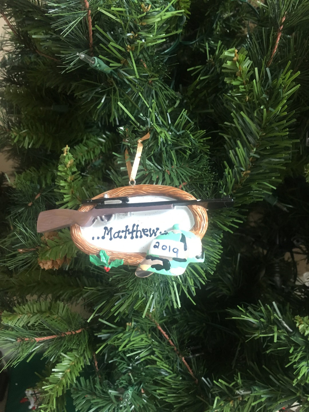 Personalized Hunter Christmas Ornament,hunting Christmas Ornament ...