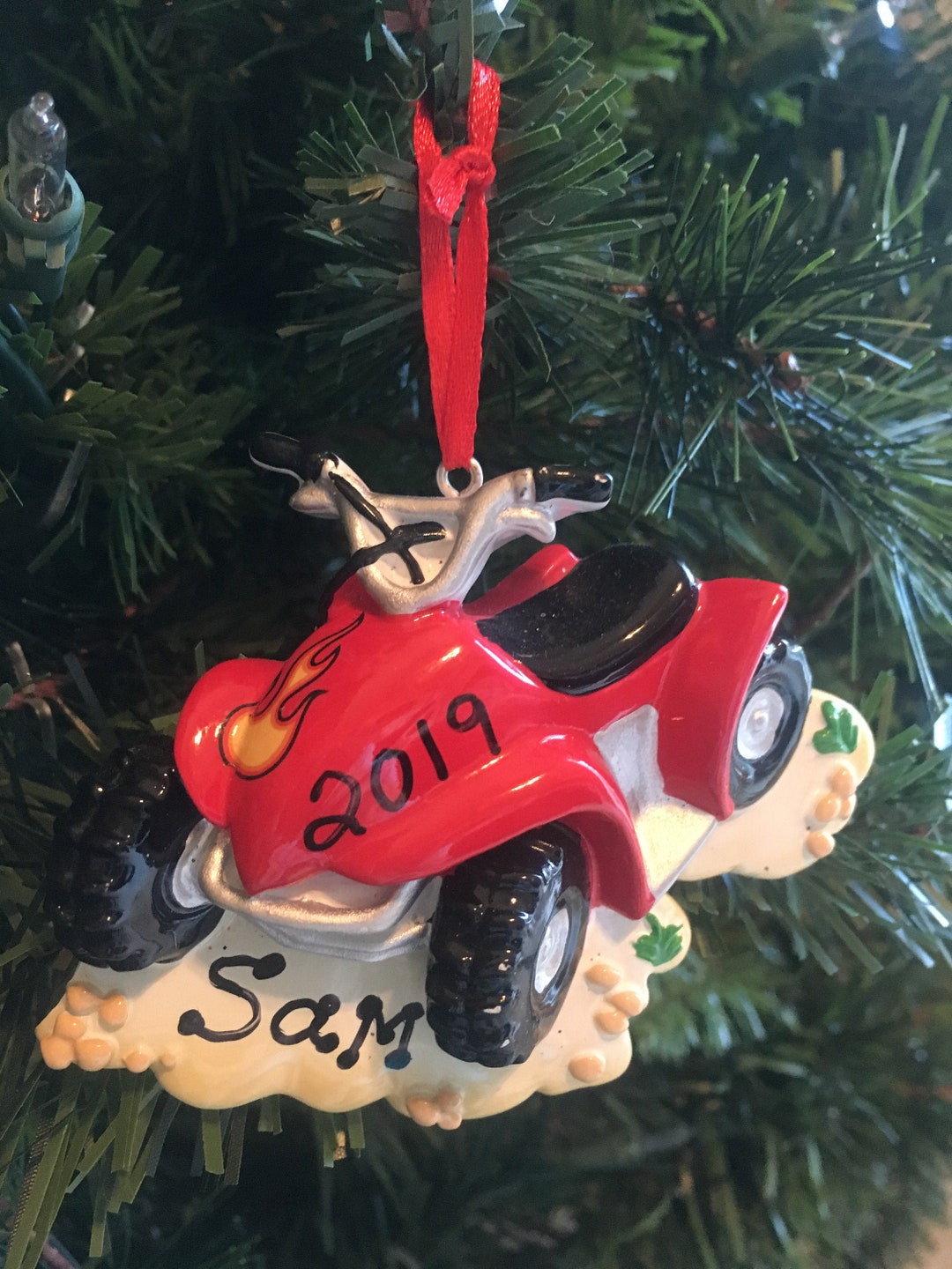 Personalized ATV Christmas Ornament,4 Wheeler Christmas Ornament,hand ...