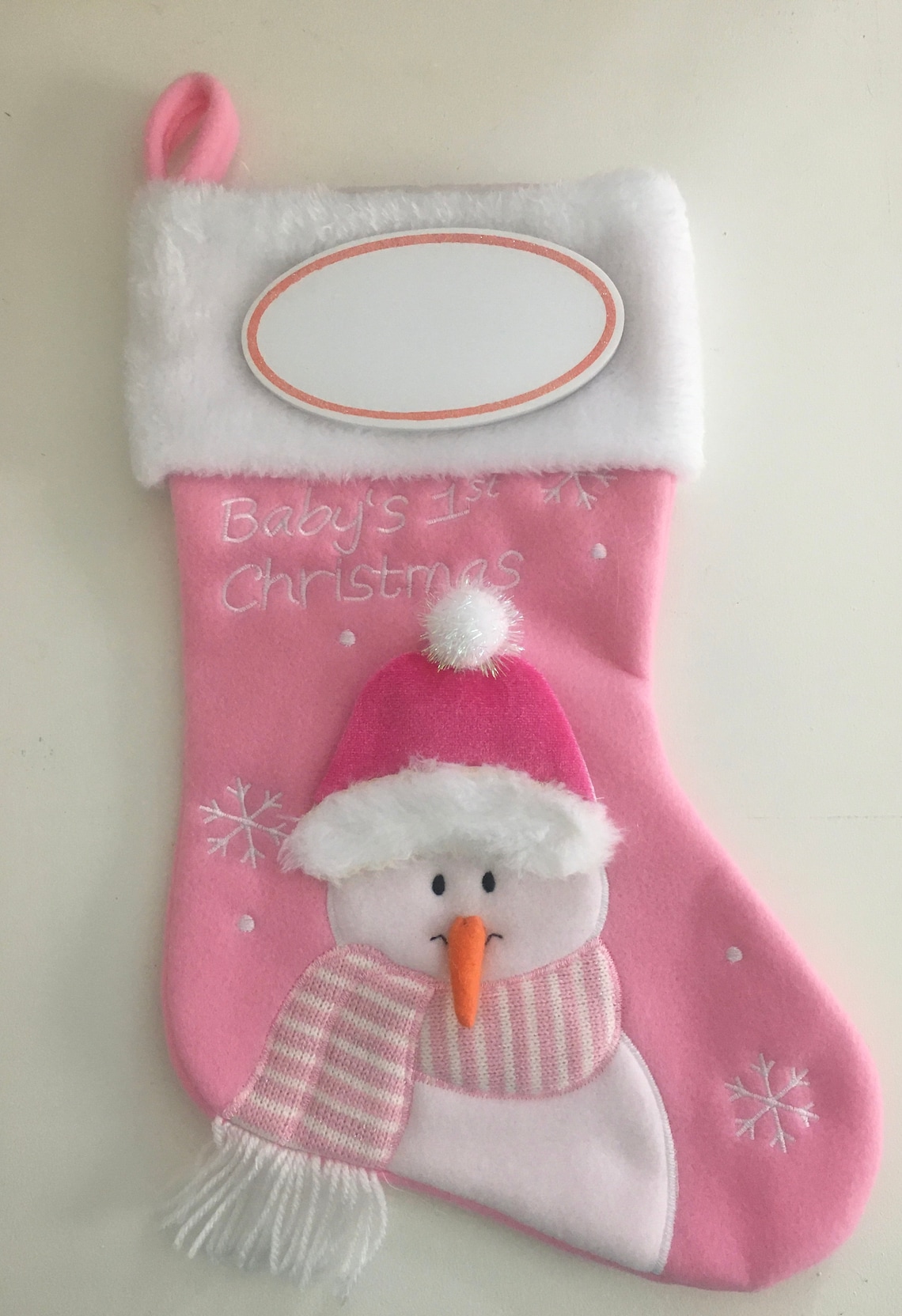 Baby Girl's 1st Christmas Stocking Hand Personalizedbaby - Etsy