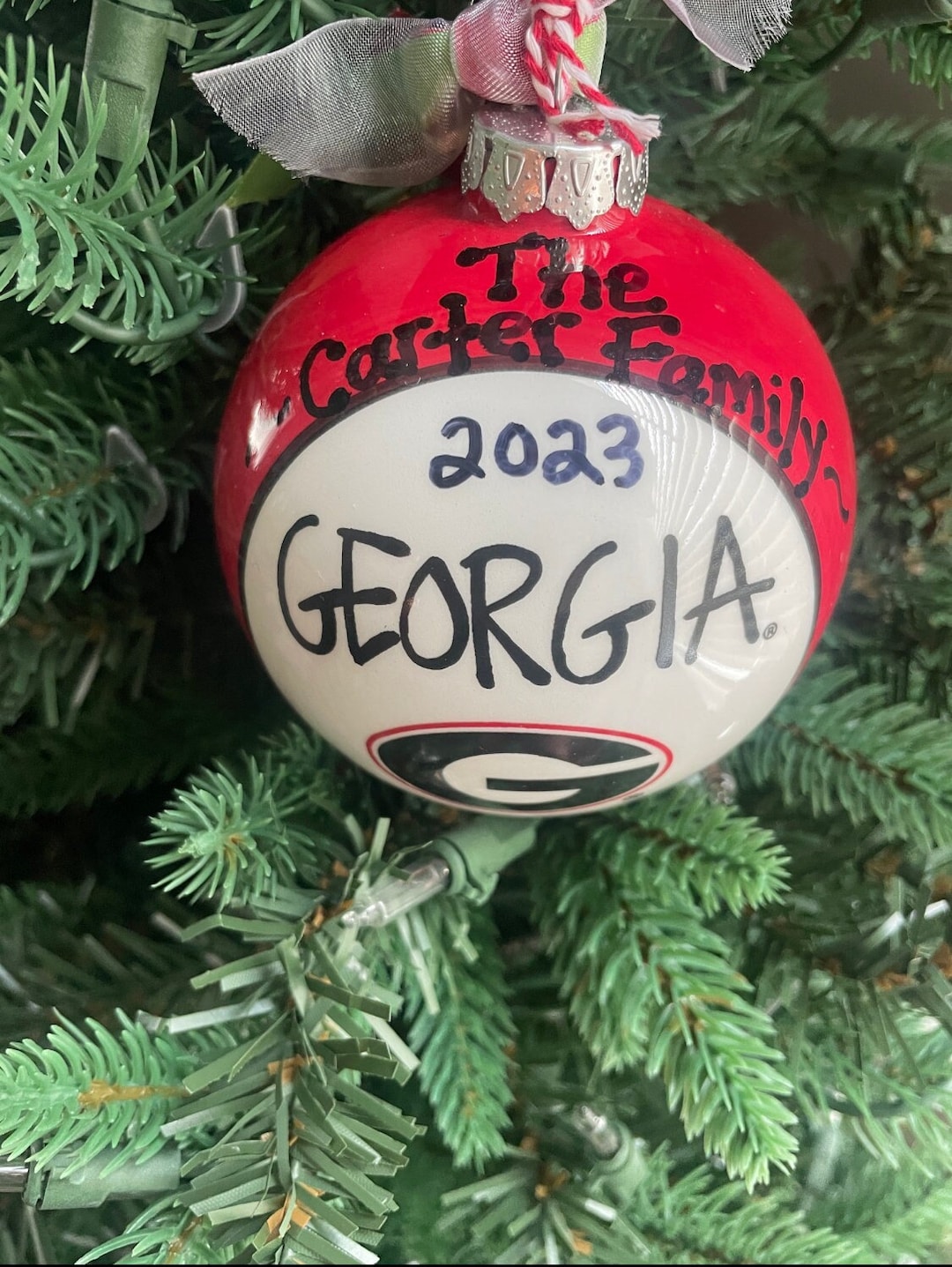 Personalized Georgia Bulldogs Christmas Ornament,georgia Football ...